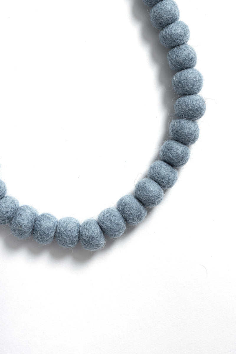 Dusty Blue Mini Ball Felt Garland – Lil North Co.